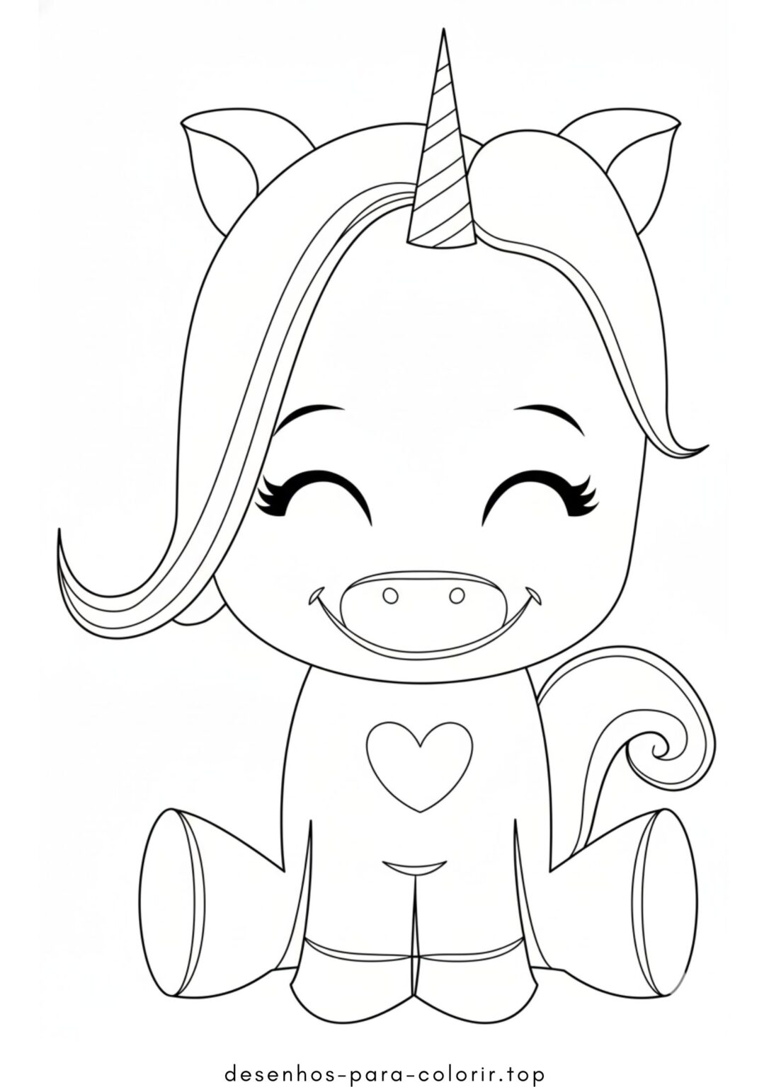 Desenho de Bebê Unicórnio para Colorir e Imprimir Grátis — Baixar em ...